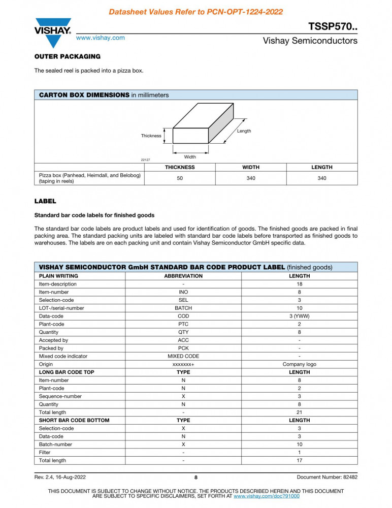 TSSP57038HTT1 datasheet page 8
