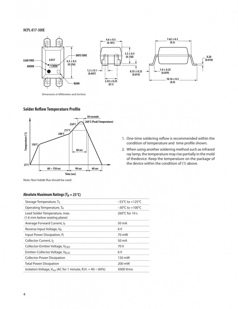 HCPL-817 datasheet page 4