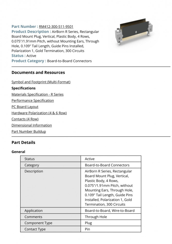 RM412-300-511-9501 technical document image, page 1