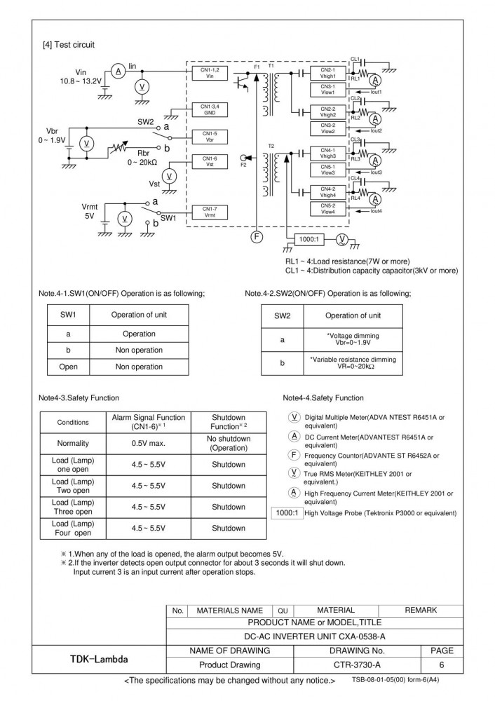 CXA-0538-A product drawing, page 7