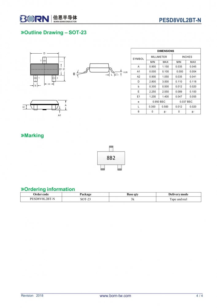 PESD8V0L2BT-N datasheet page 4