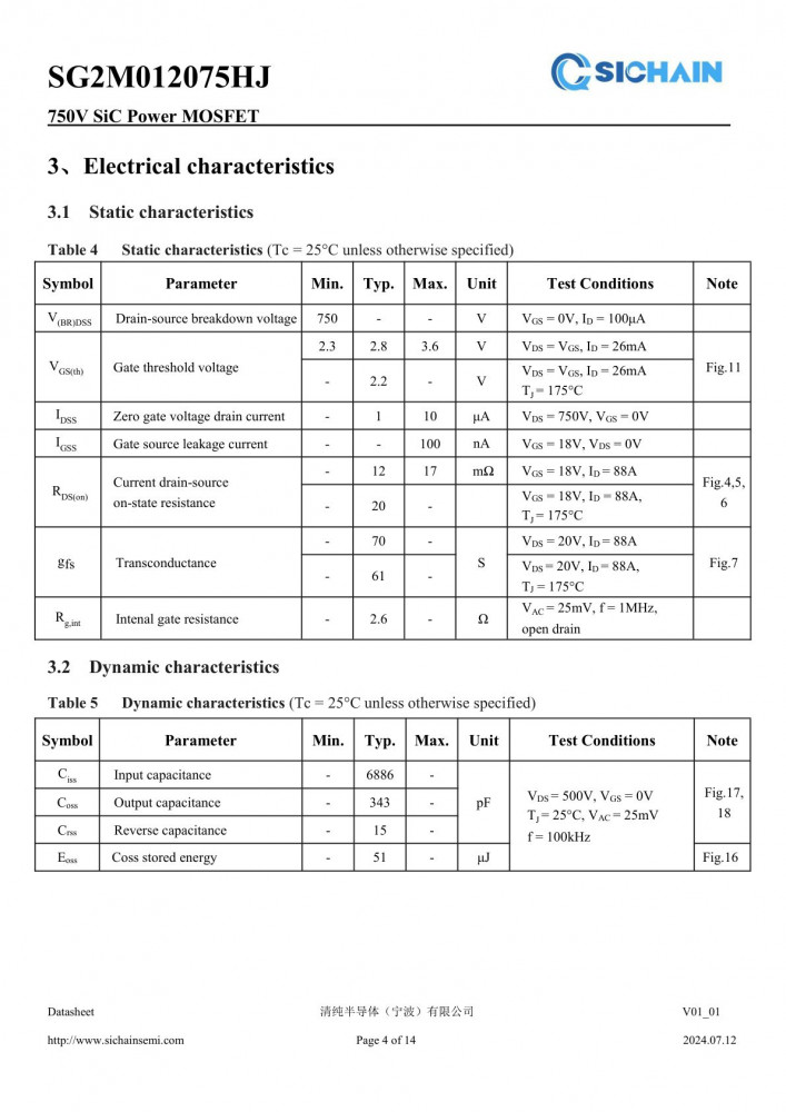 SG2M012075HJ datasheet page 4