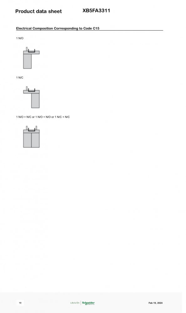 XB5FA3311 technical document page 10