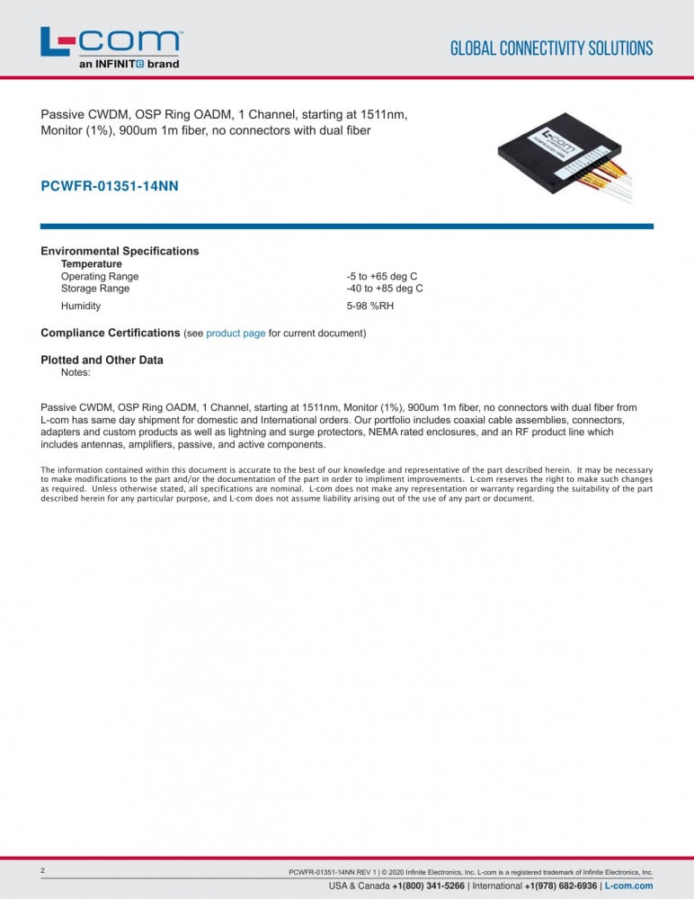 PCWFR-01351-14NN technical document page 2