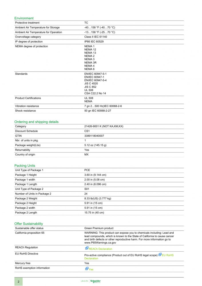 9001KR9RH13 technical document page 2