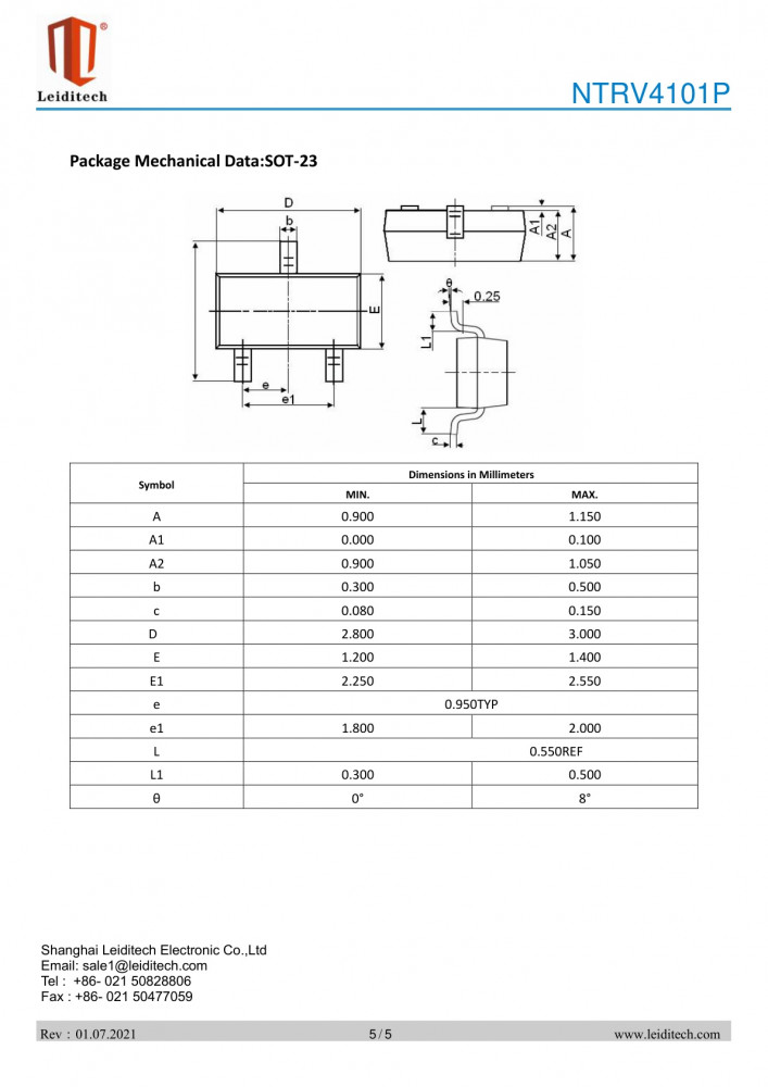 NTRV4101P datasheet page 5