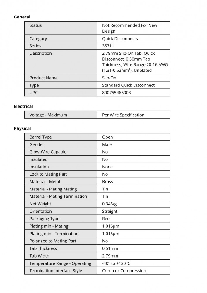 MOLEX 357110400 technical document image 2