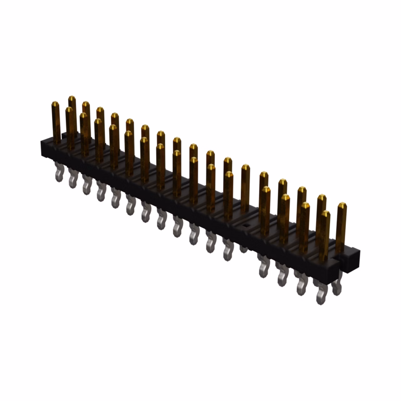 2.00mm Pitch Milli-Grid Straddle Mount Header, 34 Circuits (void at circuit 26), 0.76µm Gold (Au) Selective Plating, Lead-Free for sale