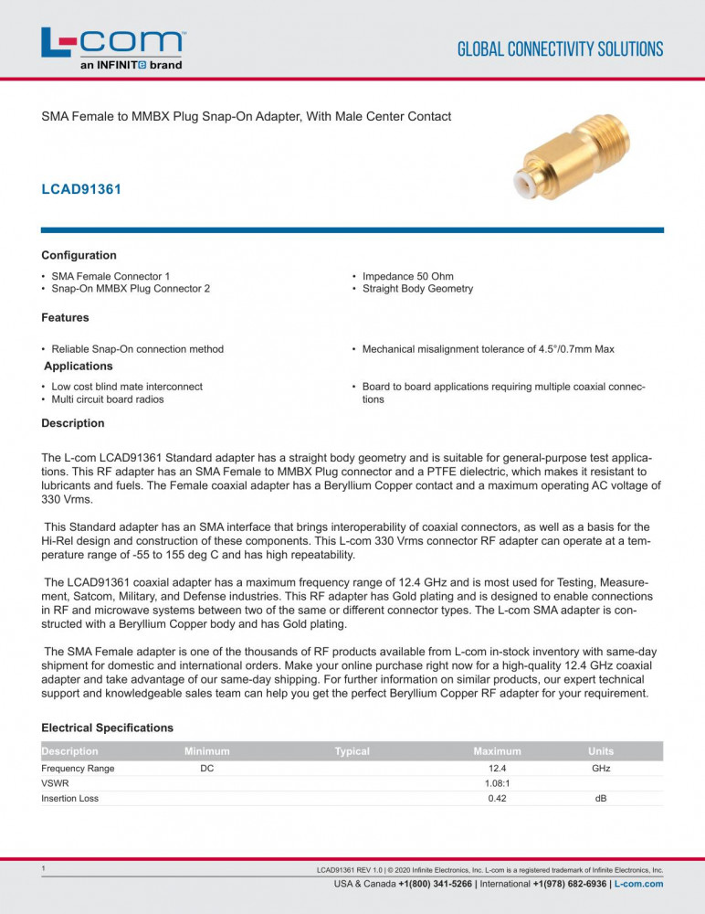 LCAD91361 technical document page 1