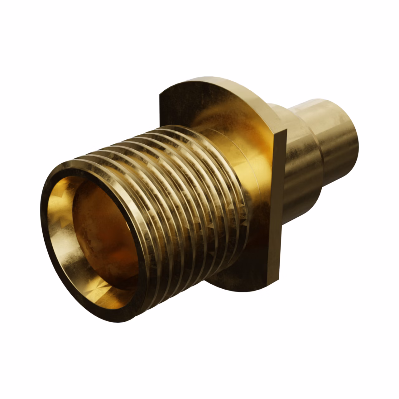 MCX Jack, Straight, Solder, Bulkhead Mount, RG-405 (.086