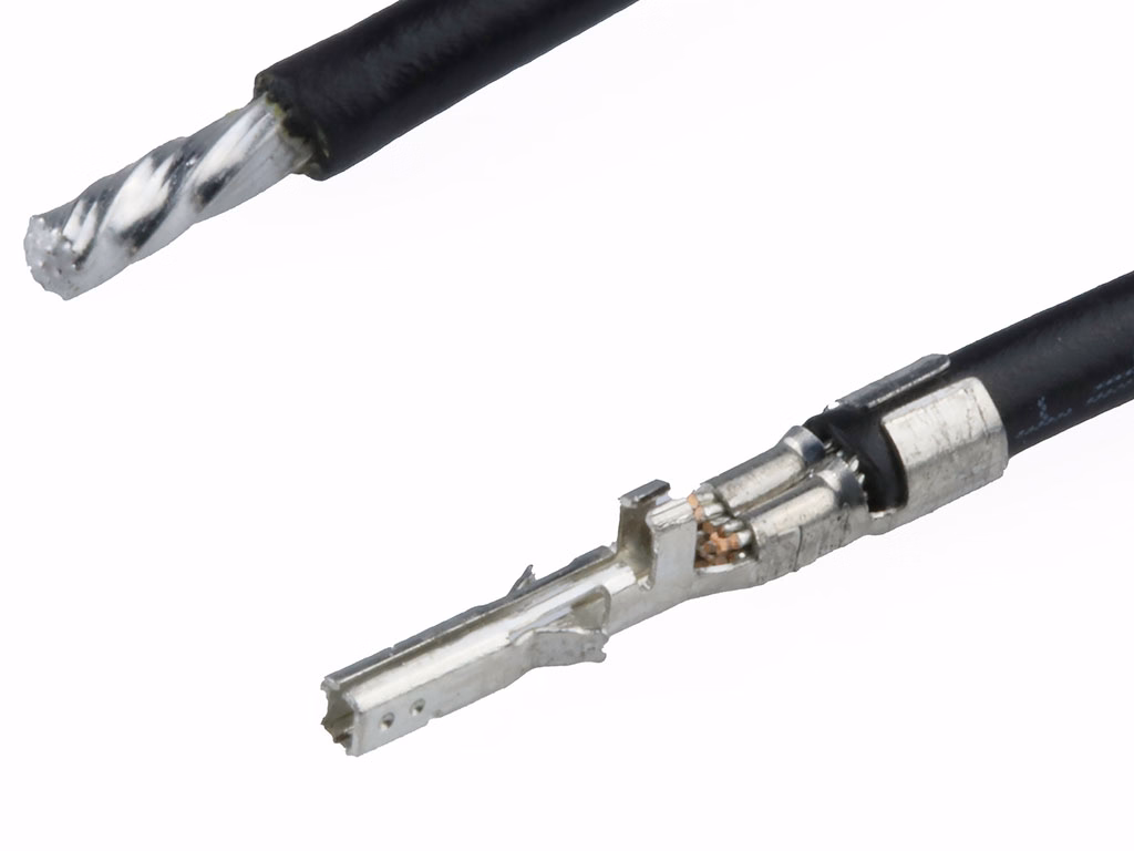 Pre-Crimped Lead Micro-Fit+ Female-to-Pigtail, 0.38µm Gold (Au) Plating, 300.00mm Length, 24 AWG, Black