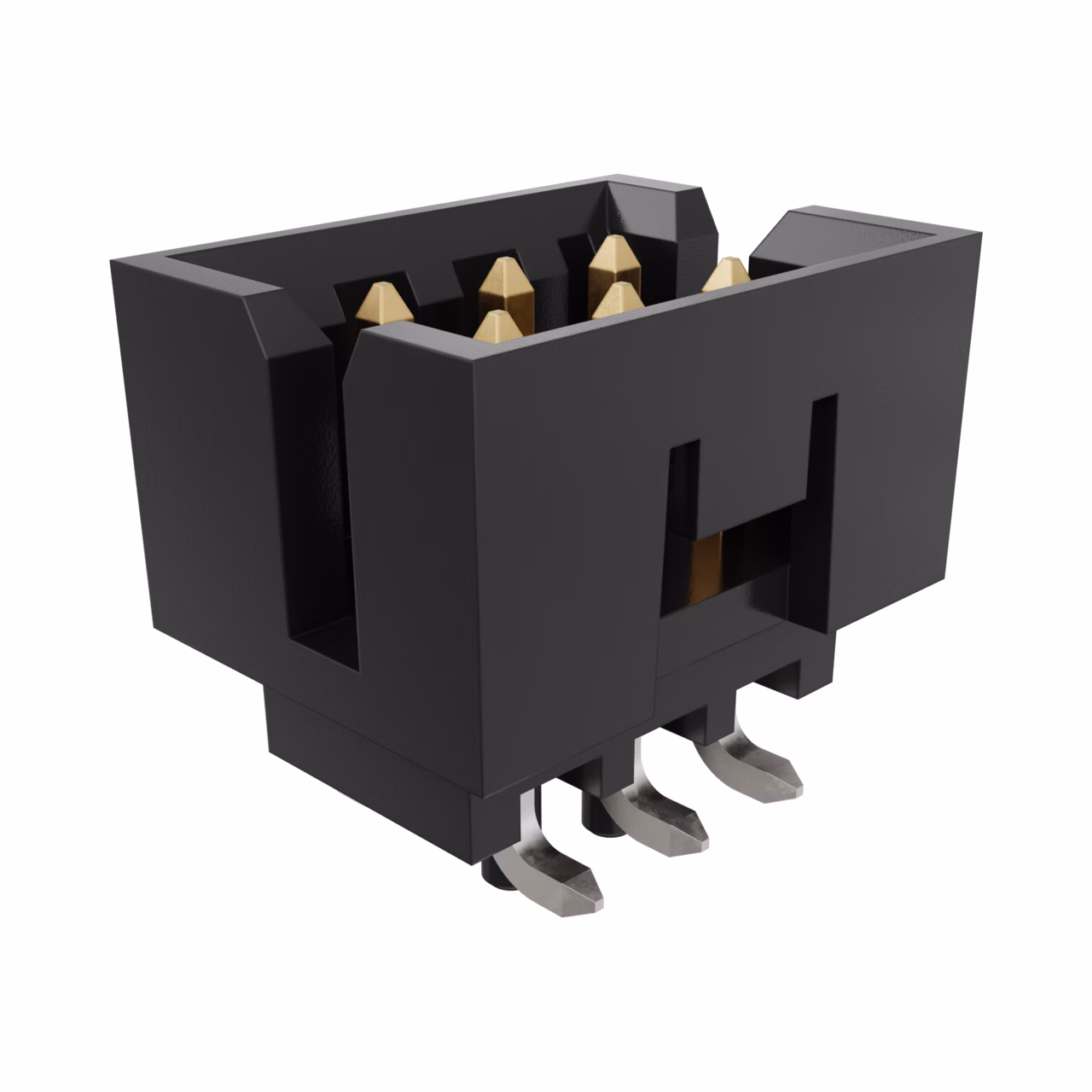 2.00mm Pitch, Milli-Grid PCB Header, Dual Row, Vertical, Surface Mount, Shrouded, 14 Circuits, 0.38µm Gold (Au) Plating, Dual Side Slots, Dual Friction Locks, Center Polarization, with Pegs, Tape and Reel