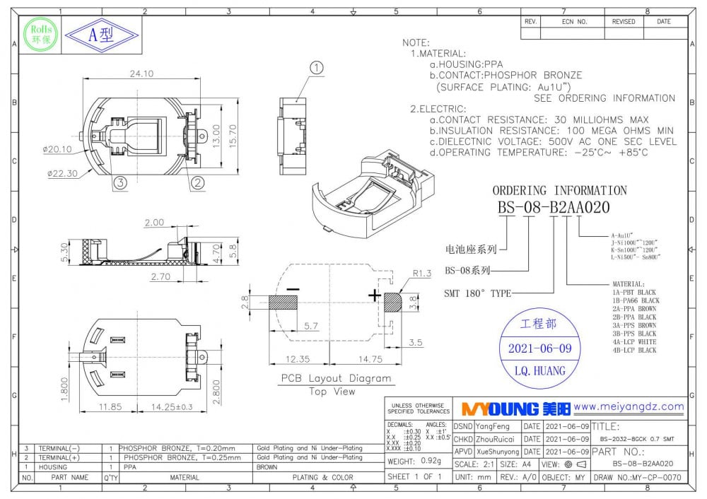 BS-08-B2AA020-R technical document preview