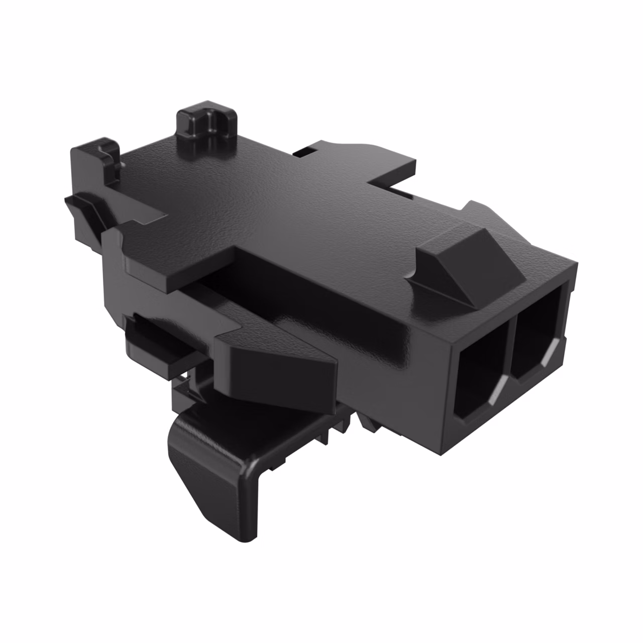 Micro-Fit TPA Panel Mount Plug Housing, Single Row, 2 Circuits, UL 94V-0, Low-Halogen, Alternate Polarization, Black for sale