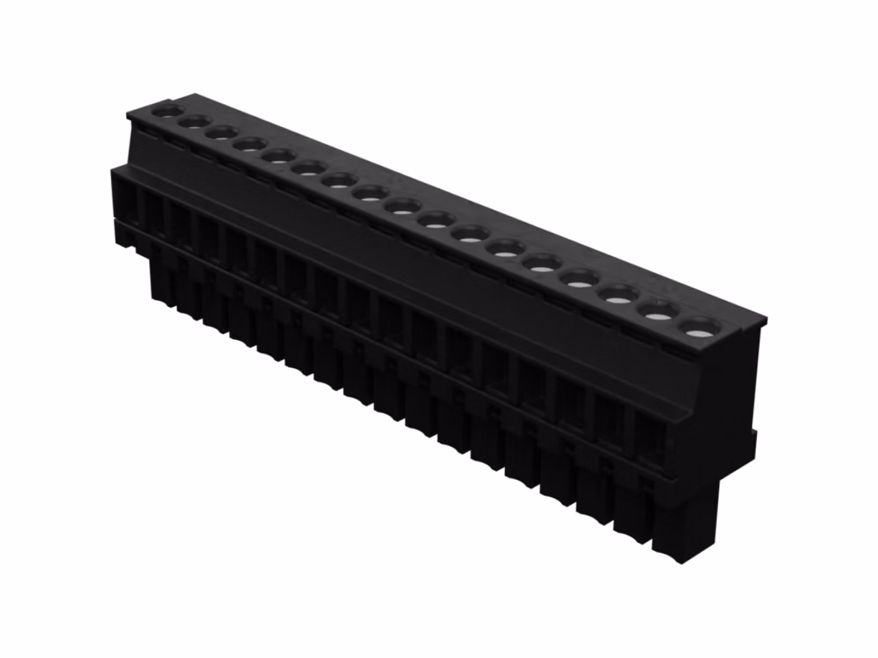 3.81mm Pitch Eurostyle Vertical Plug, with Reverse Imprinting, Rear Wire Entry, Black, 17 Circuits for sale
