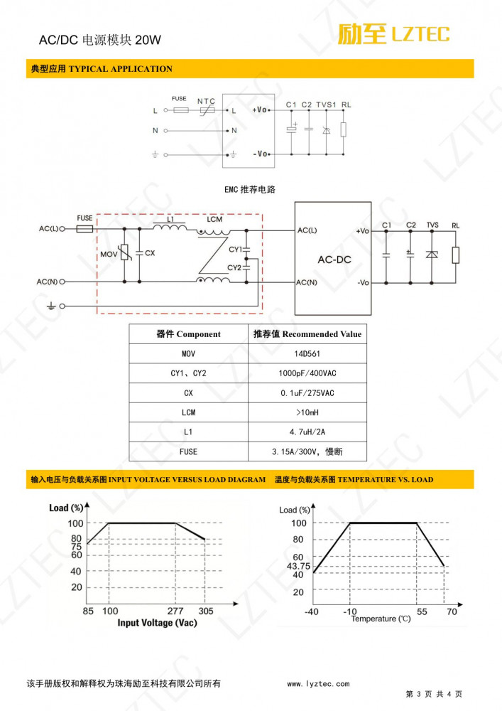 IRM-20 series datasheet page 3