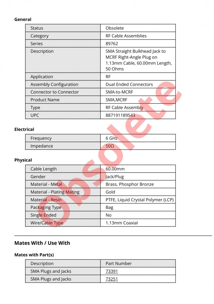 MOLEX 897620960 drawing, page 2