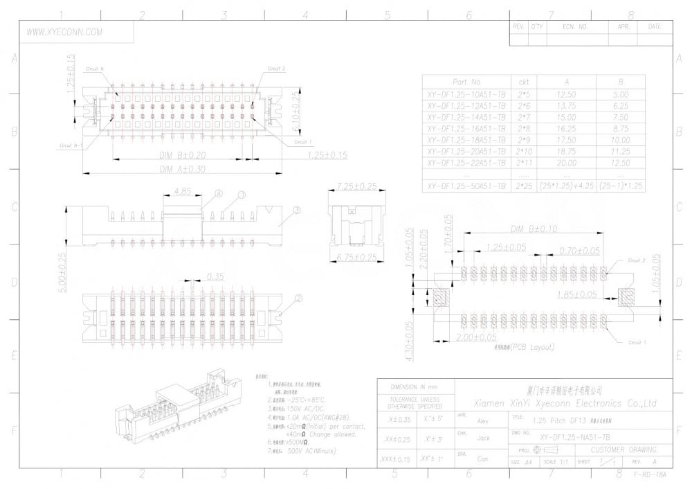 XY-DF1.25-30A51-TB technical document