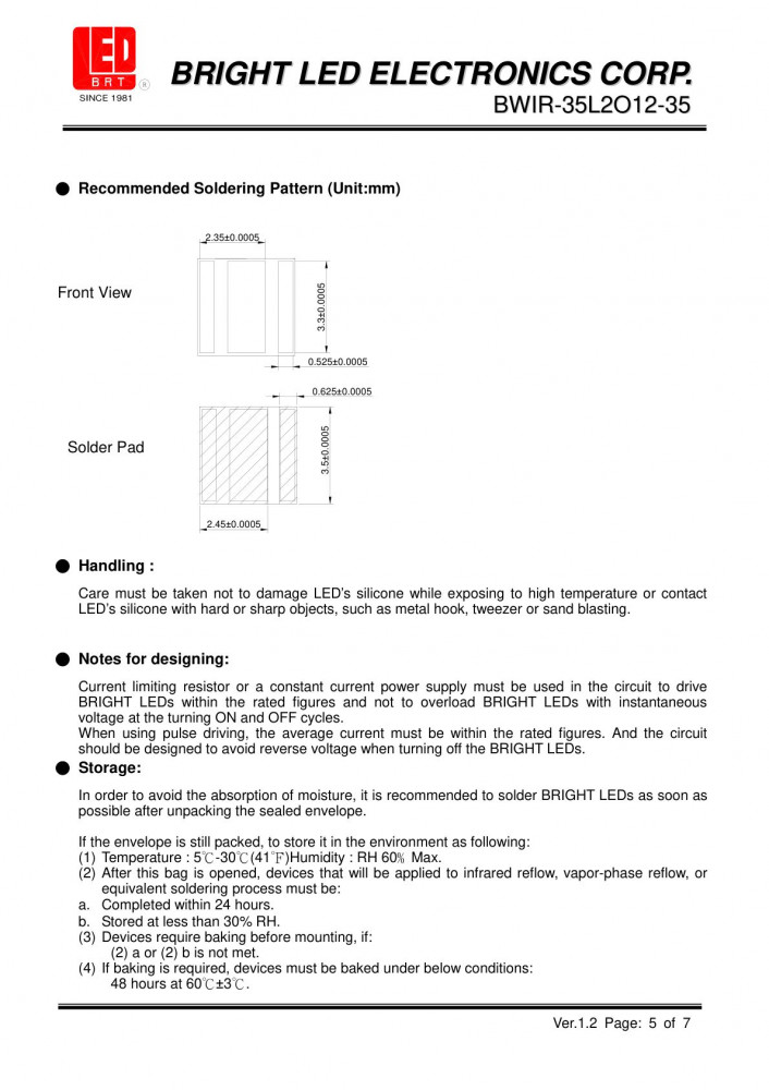 BWIR-35L2O12-35 specification page 6