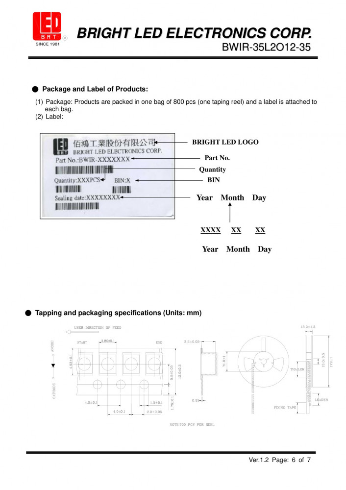 BWIR-35L2O12-35 specification page 7