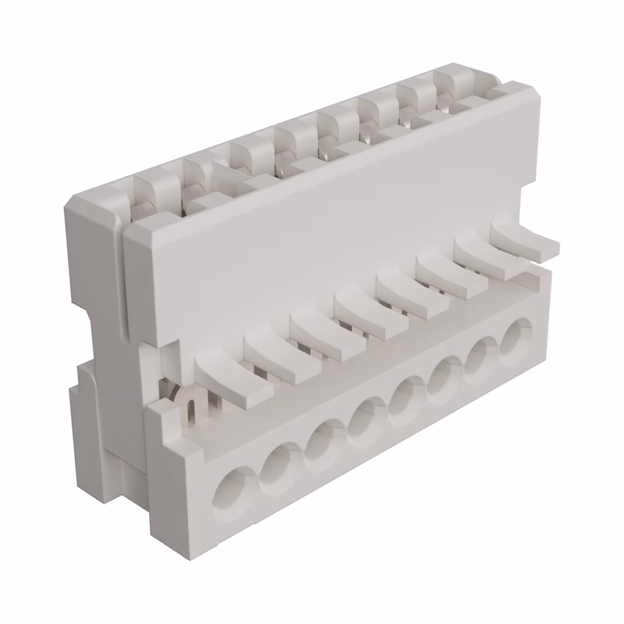 Appli-Mate RAST 2.5 IDT Housing, 2.50mm Pitch, Female, 3 Circuits, Beaded Terminal, Position Keys A & D Removed, Open Endwalls
