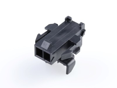 Micro-Fit TPA Panel Mount Plug Housing, Single Row, 2 Circuits, UL 94V-0, Low-Halogen, Black for sale