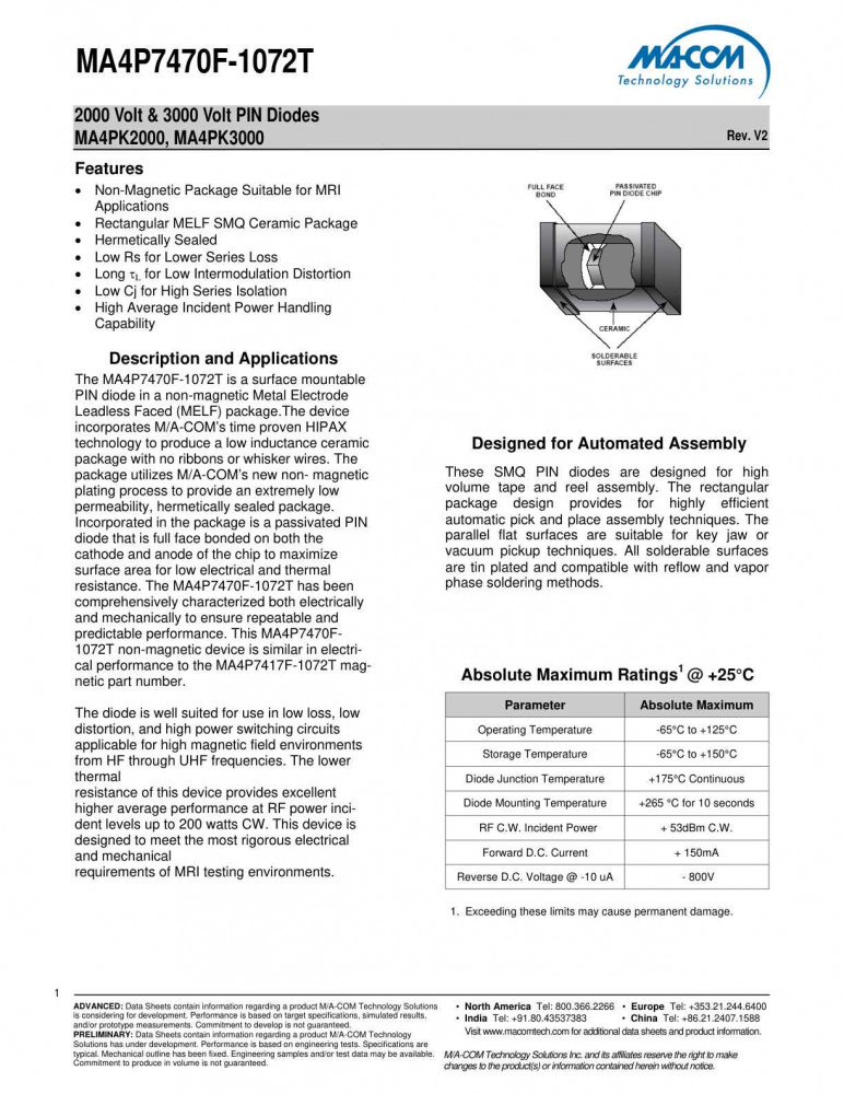 MA4P7470F-1072T datasheet page 1