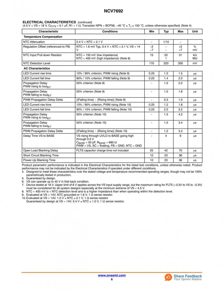 NCV7692 document page 6