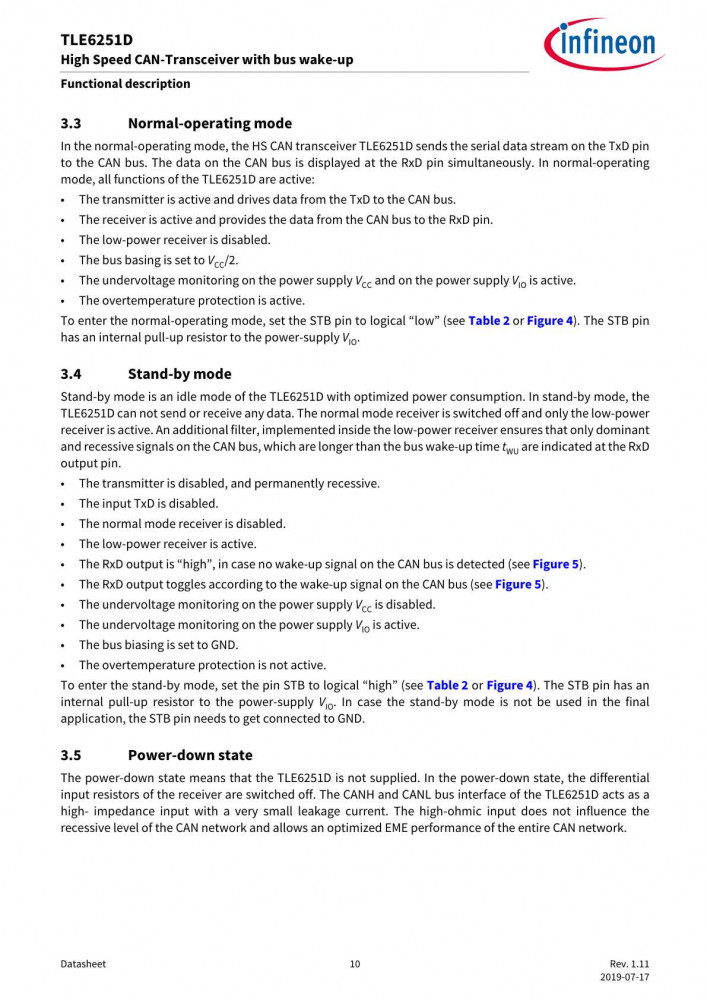 TLE6251D document page 10