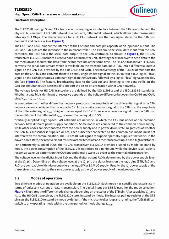 TLE6251D document page 8