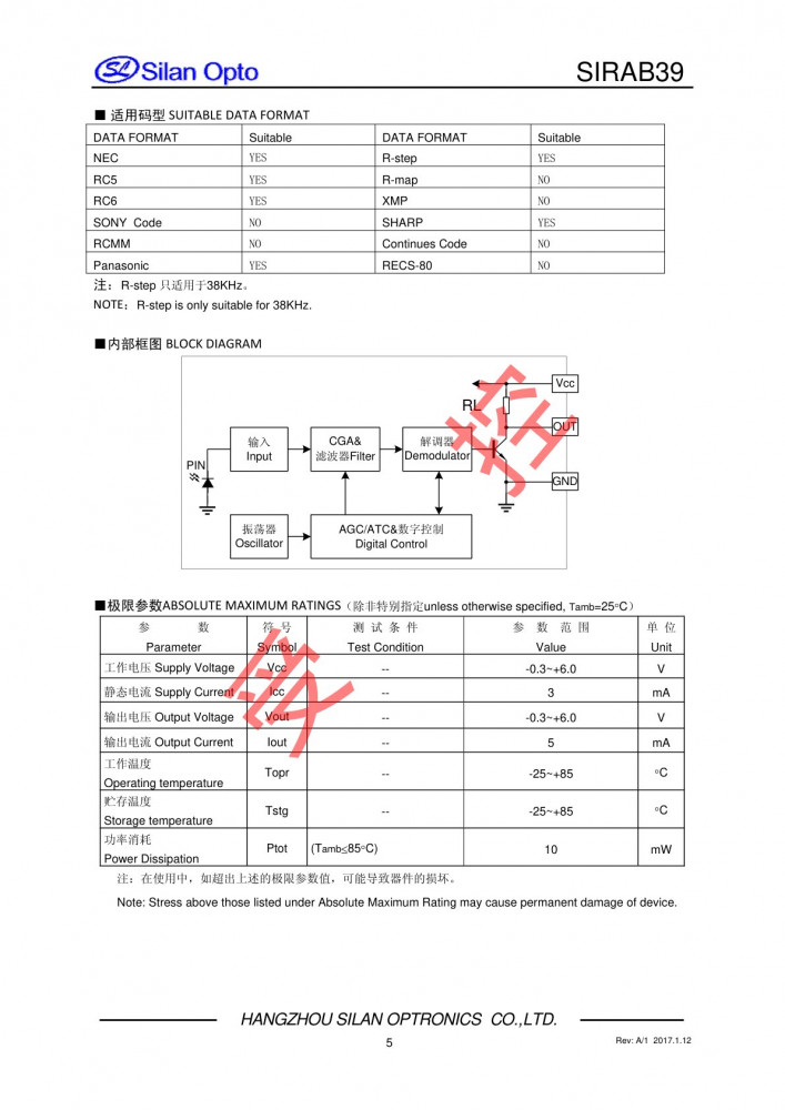 SIRAB39R1 datasheet page 5