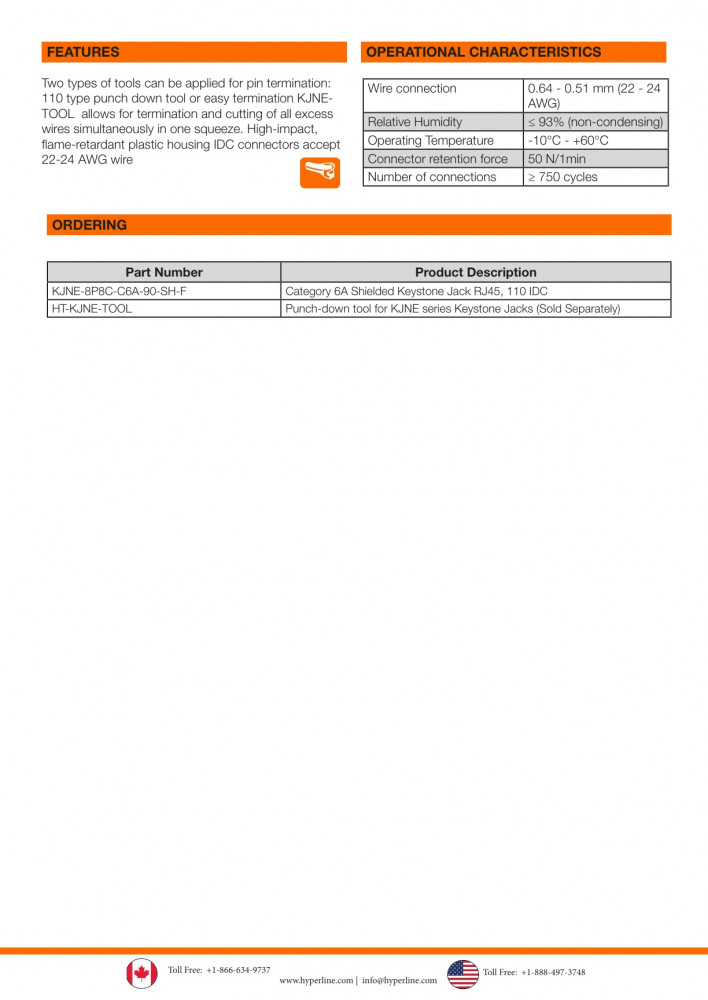 Hyperline KJNE-8P8C-C6A-90-SH-F technical document page 2