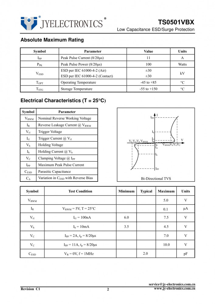 TS0501VBX technical document page 2