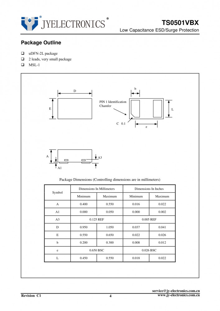 TS0501VBX technical document page 4