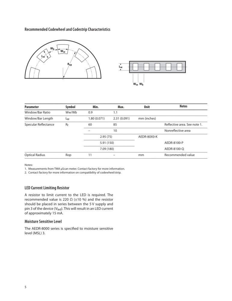 AEDR-8100-1P2 datasheet page 5