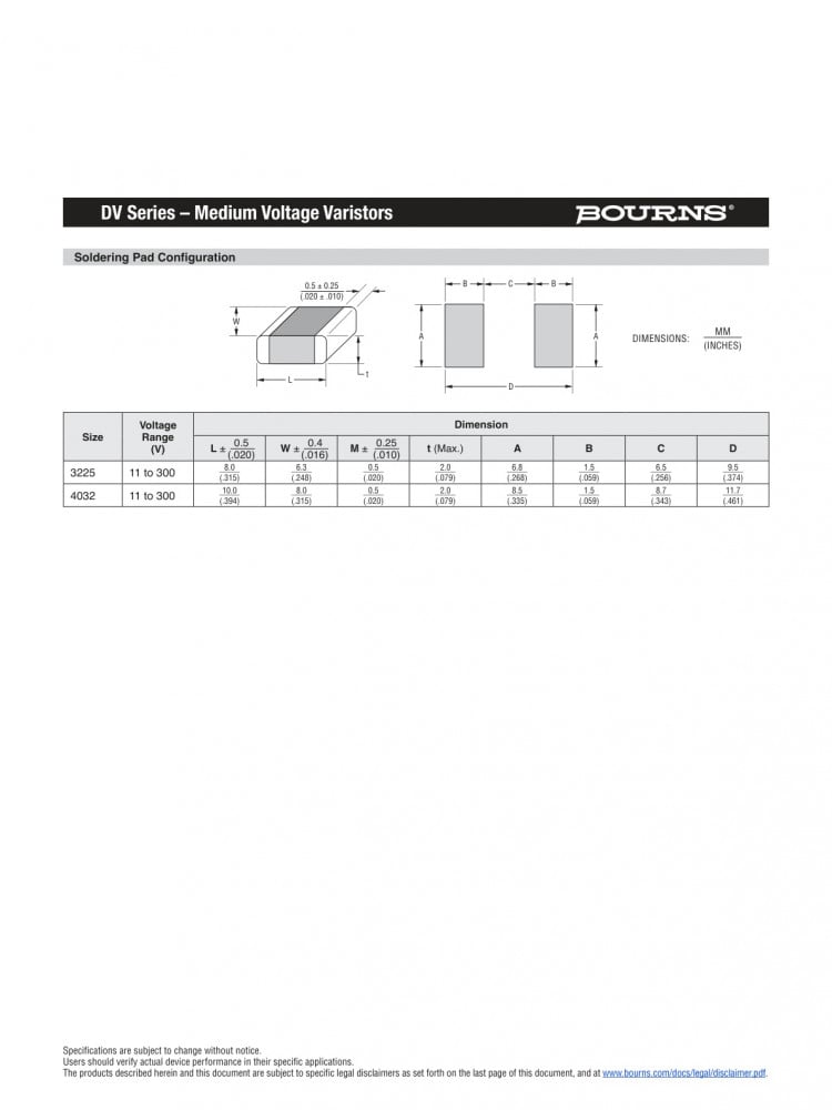 BOURNS DV Series datasheet page 7