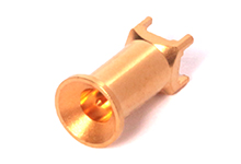 SMP-MAX Plug, Straight, Smooth Bore, Catchers Mitt, Panel Mount, Press-in, Gold (Au) Plating, Tray, 50 Ohms