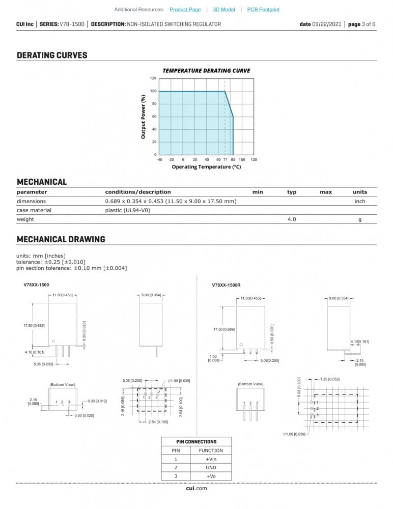 V7806-1500R datasheet page 3