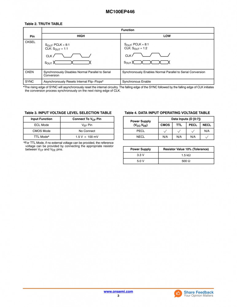 MC100EP446 document page 3
