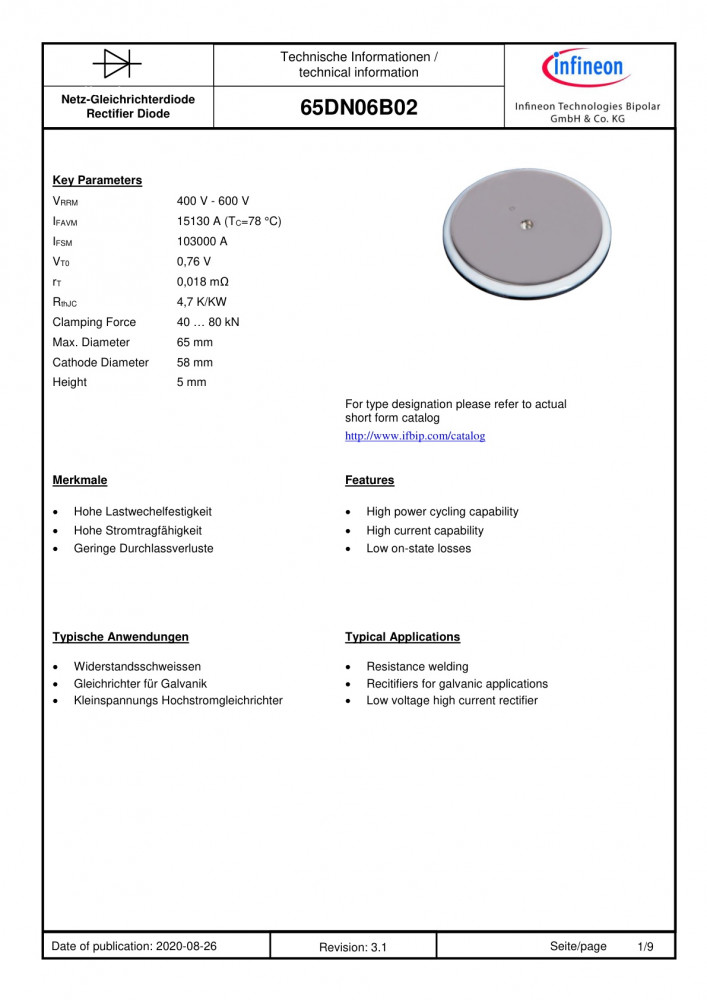 65DN06B02ELEMXPSA1 datasheet page 1