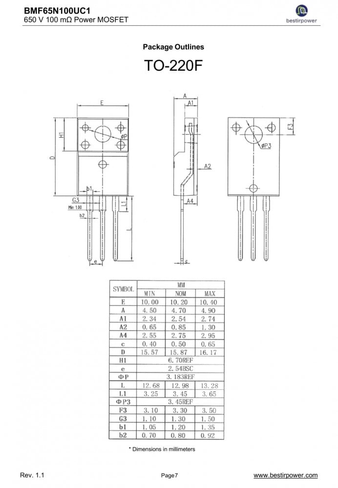 BMF65N100UC1 datasheet page 7