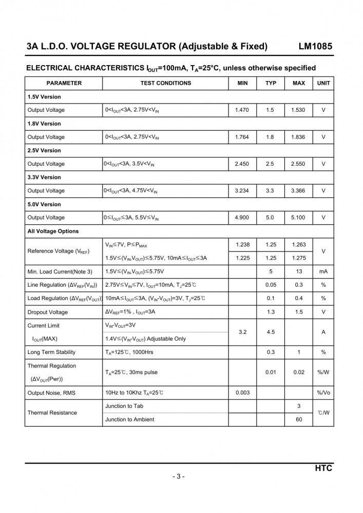 LM1085R-ADJ datasheet page 3