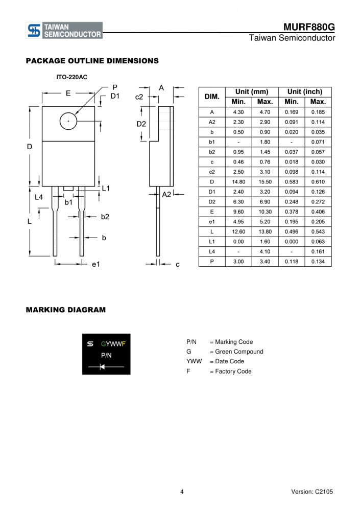 MURF880G datasheet page 4