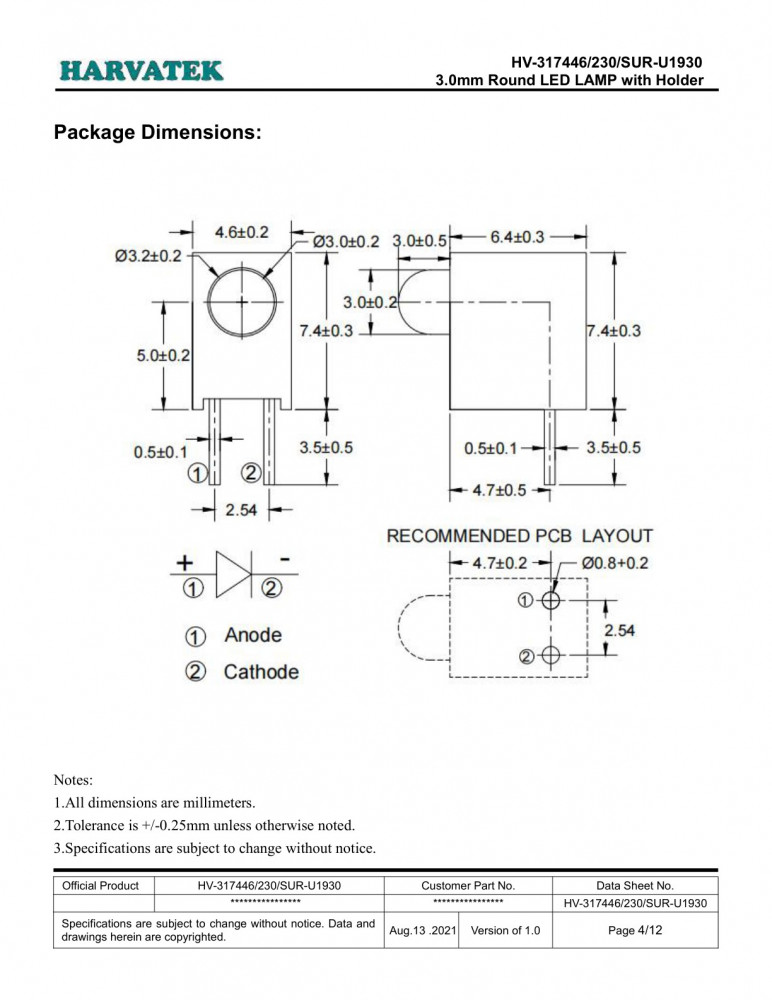 HV-317446-230-SUR-U1930 datasheet page 4