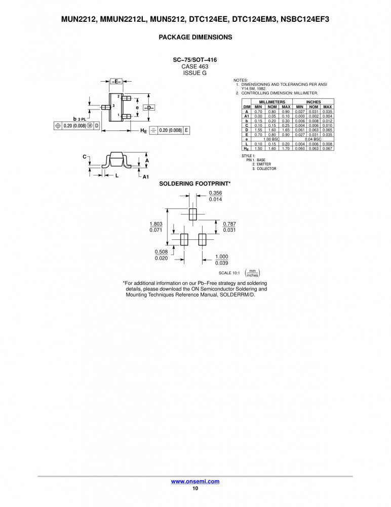 DTC124EET1G datasheet page 10
