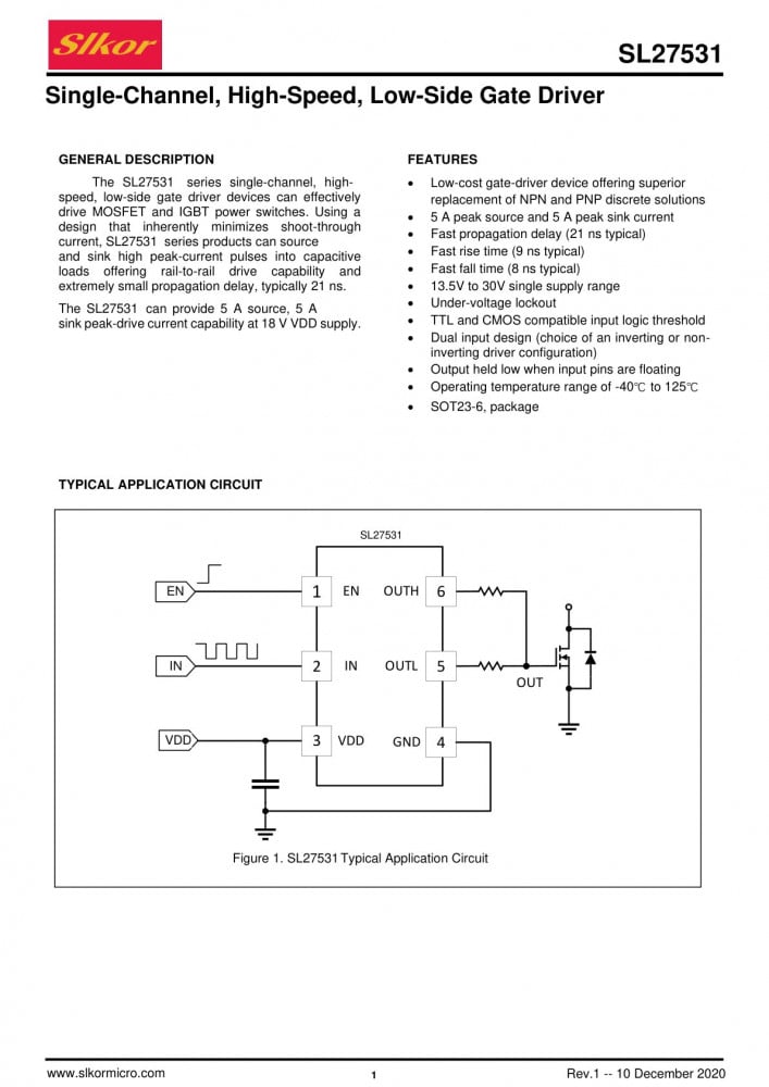 SL27531 datasheet page 1