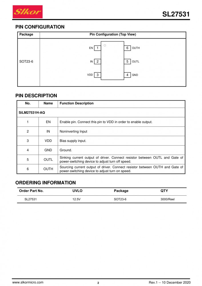 SL27531 datasheet page 2