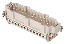 Heavy-Duty Crimp Contact Insert, Female, 24-Pole, 16A, Numbered 25-48, for Crimp Contacts, Size 24B «104x27»