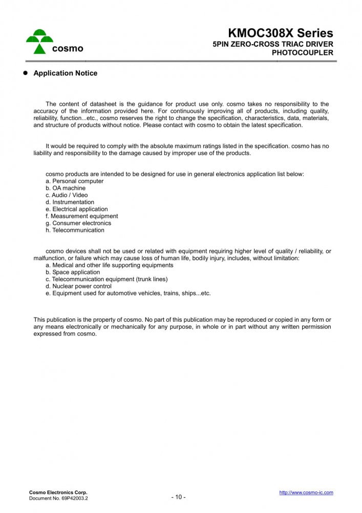 KMOC3082 datasheet page 10