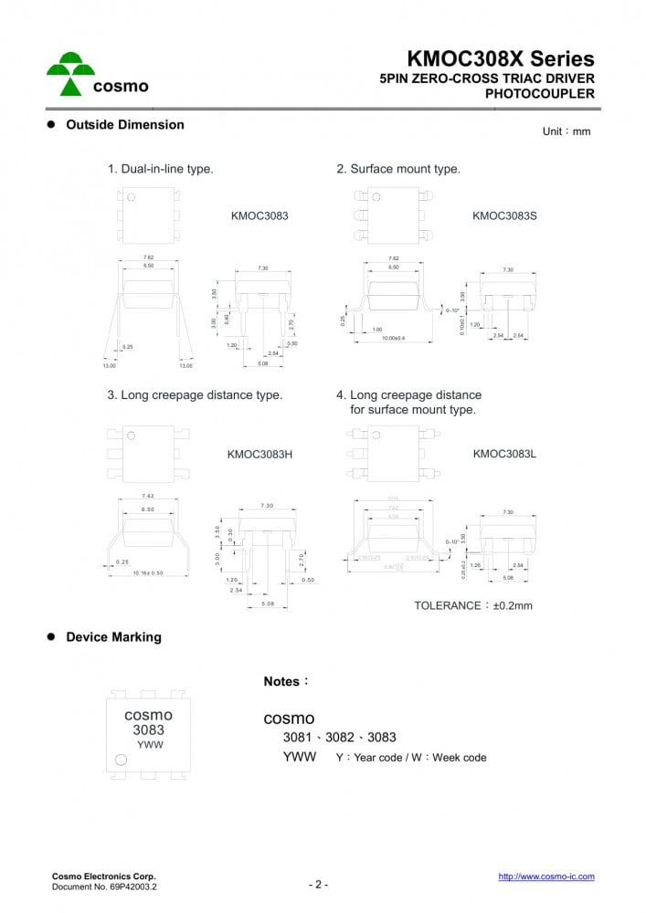 KMOC3082 datasheet page 2